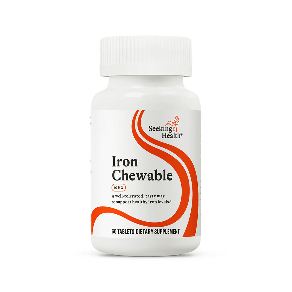 Buy Iron Chewable | 60 Tablets | Seeking Health - Fast UK Shi ...