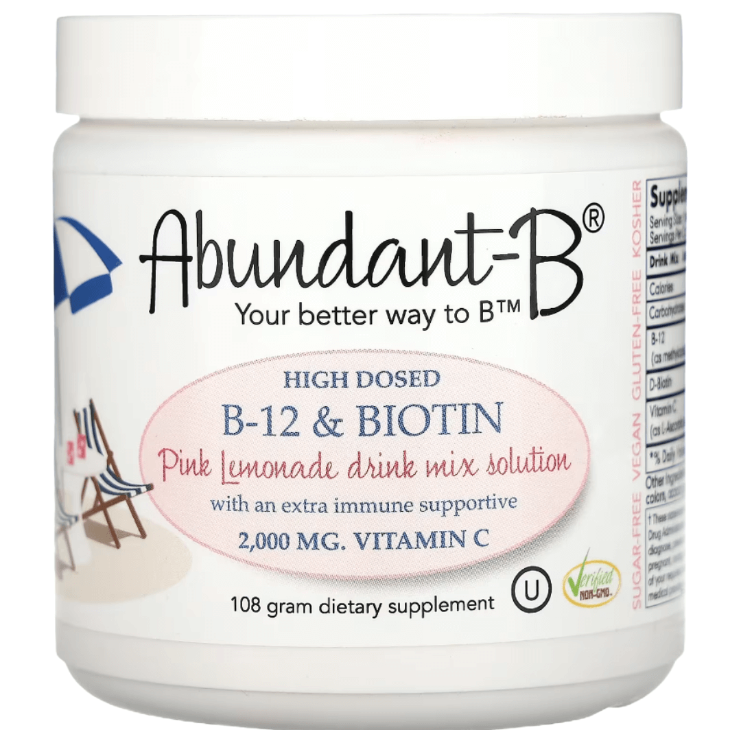 Buy Abundant B High Dosed B-12 & Biotin Pink Lemonade drink m ...