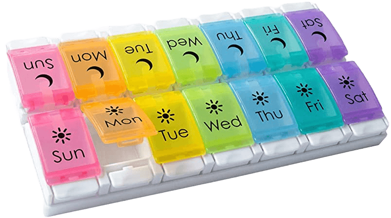 Buy Easy Dose Weekly 2x/Day Pill Planner Rainbow - Fast UK Sh ...