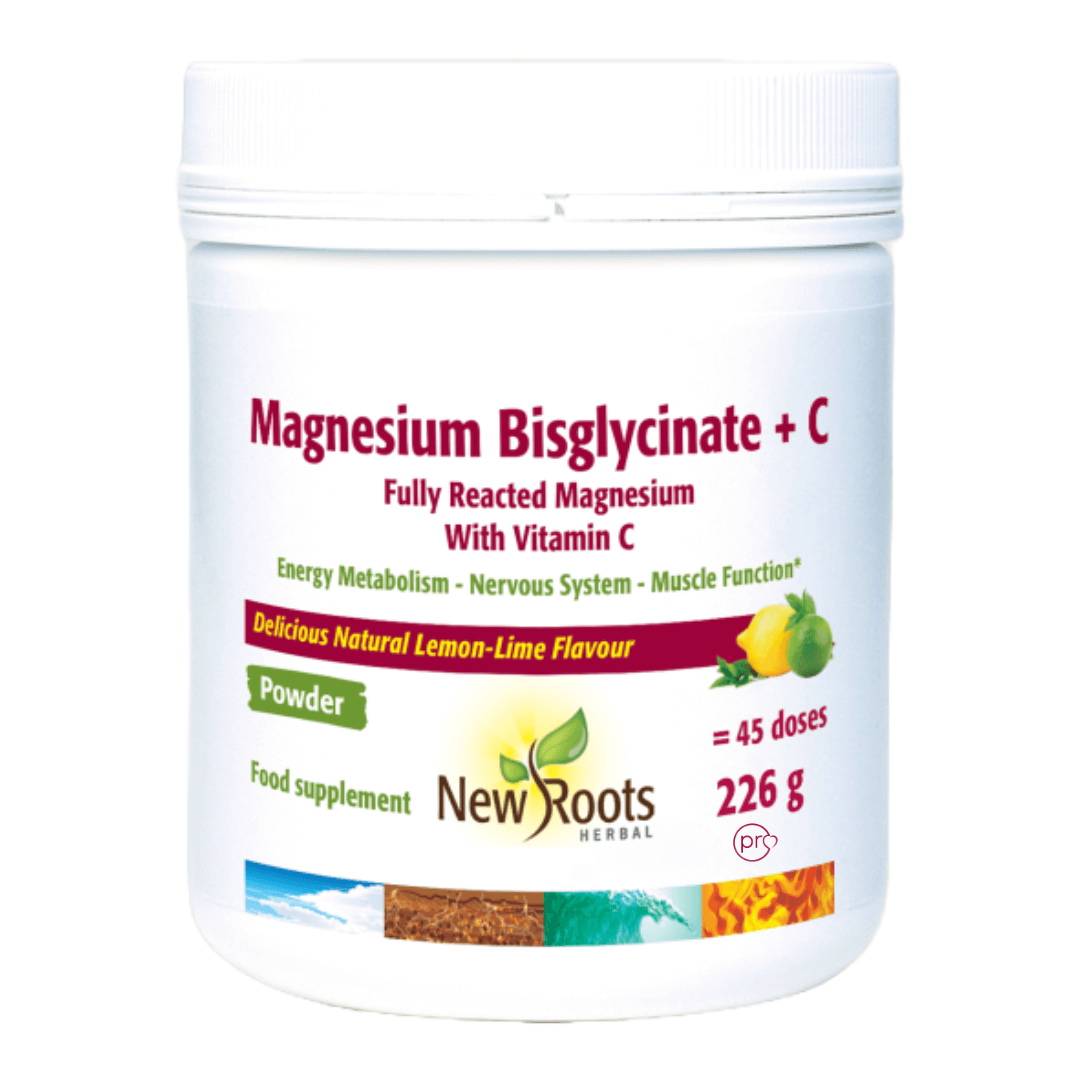 Magnesium Bisglycinate + C | 226g | New Roots Herbal UK – Proactive ...